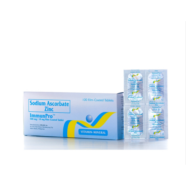 IMMUNPRO Ascorbic Acid / Zinc 500mg / 10mg Film-Coated Tablet 20's ...